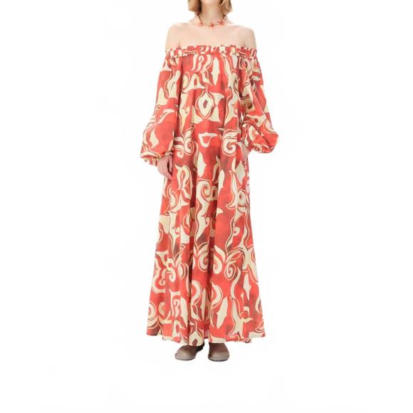 MARIA CHER | Dresses | New Maria Cher Alvarado Gale Long Dress In Red ...